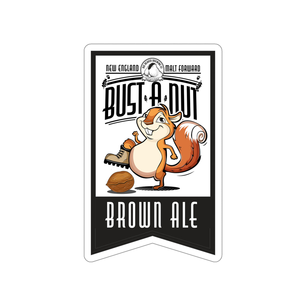 Bust-A-Nut Logo Sticker – Big Beaver Brewing Cº